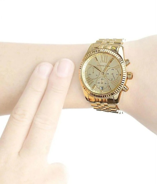Michael Kors Lexington 38mm Gold-Tone PVD Stainless Steel Case, Gold ...