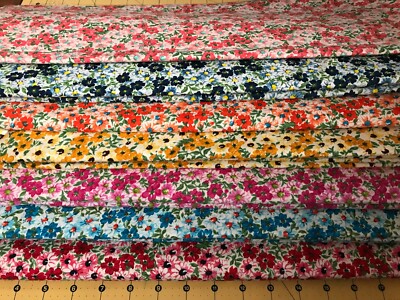 Flower Patch Floral 100% Cotton Fabric #915 | eBay