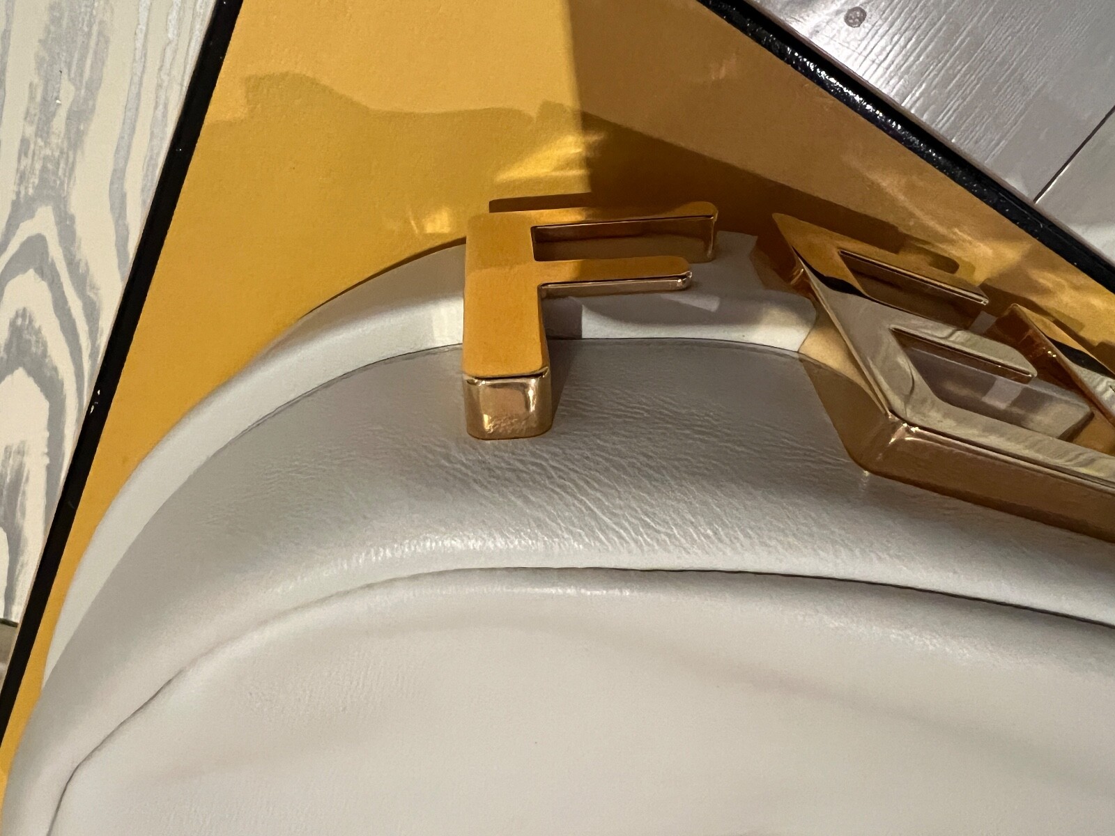 Fendi Fendigraphy White Shoulder Bag in Calf Leather Small Matte ...