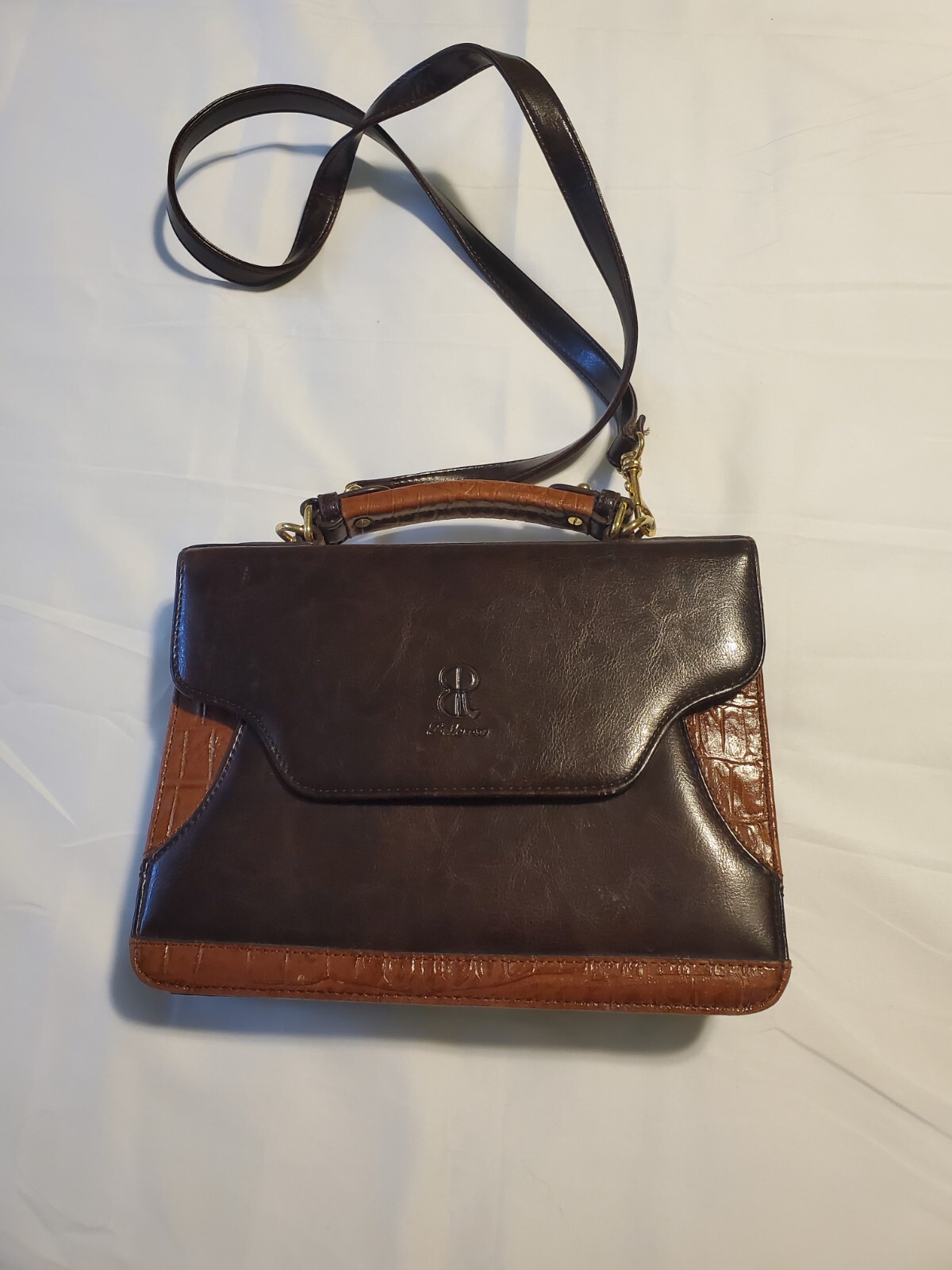 BELLEROSE LEATHER HAND BAG BRIEFCASE with checkbook case and wallet 10 ...