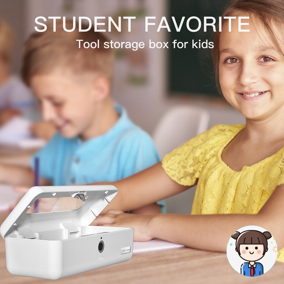 Mini Biometric Fingerprint Safe Box Cash Jewelry Pencil Case Security ...