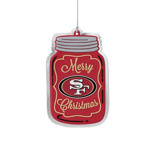 San Francisco 49ers Christmas Tree Holiday Flat Ornament Mason Canning ...