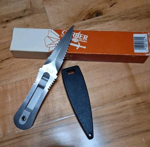 GERBER CLIP-LOCK SURVIVOR KNIFE-SERRATED DOUBLE EDGE 5305 NEW W/ BOX ...