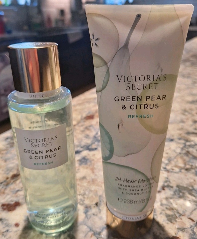 VICTORIA'S SECRET GREEN PEAR & CITRUS BODY MIST & LOTION (SET OF 2) | eBay
