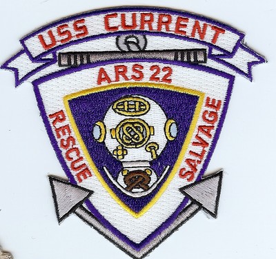 USS Current ARS 22 - White bckgnd BC Patch Cat No C6829 | eBay