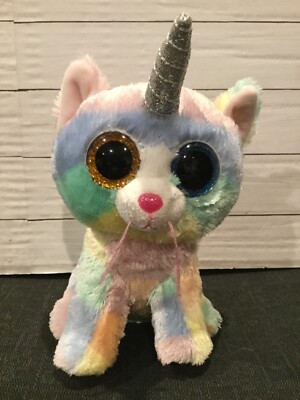 Ty Beanie Boos - Heather the Unicorn Cat 6" Stuffed Plush No Hang Tag ...