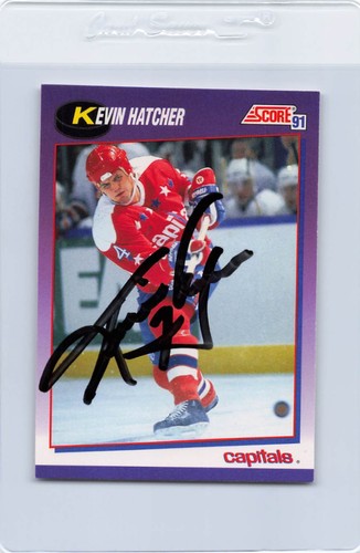 1991/92 Score #20 Kevin Hatcher Capitals Signed Auto *J6927 | eBay