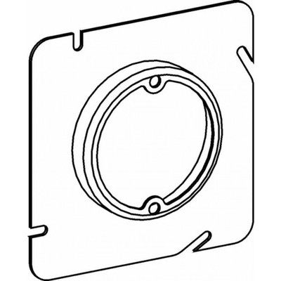 Orbit 53150 5 Inch Square 1.5 Inch Raised Steel Plaster Ring 4-11/16 ...