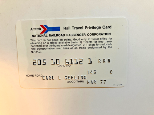 AMTRAK NATIONAL CARD PLASTIC 1977 RAILROAD RAILWAY RR RY PASS | eBay