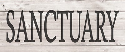 Sanctuary Metal Sign Retro Home Decor WOOD Look Man Cave CHIC 5x12 SS99 ...