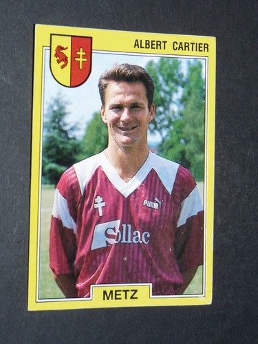 #122 ALBERT CARTIER FC METZ GRENATS PANINI FOOTBALL FOOT 92 1991-1992 ...