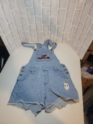 Friday the 13th Shortalls Overalls Jason Denim size Small Light Wash | eBay