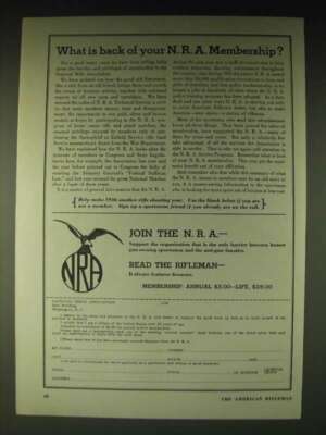 1936 NRA National Rifle Association Ad - What is back of your N.R.A ...