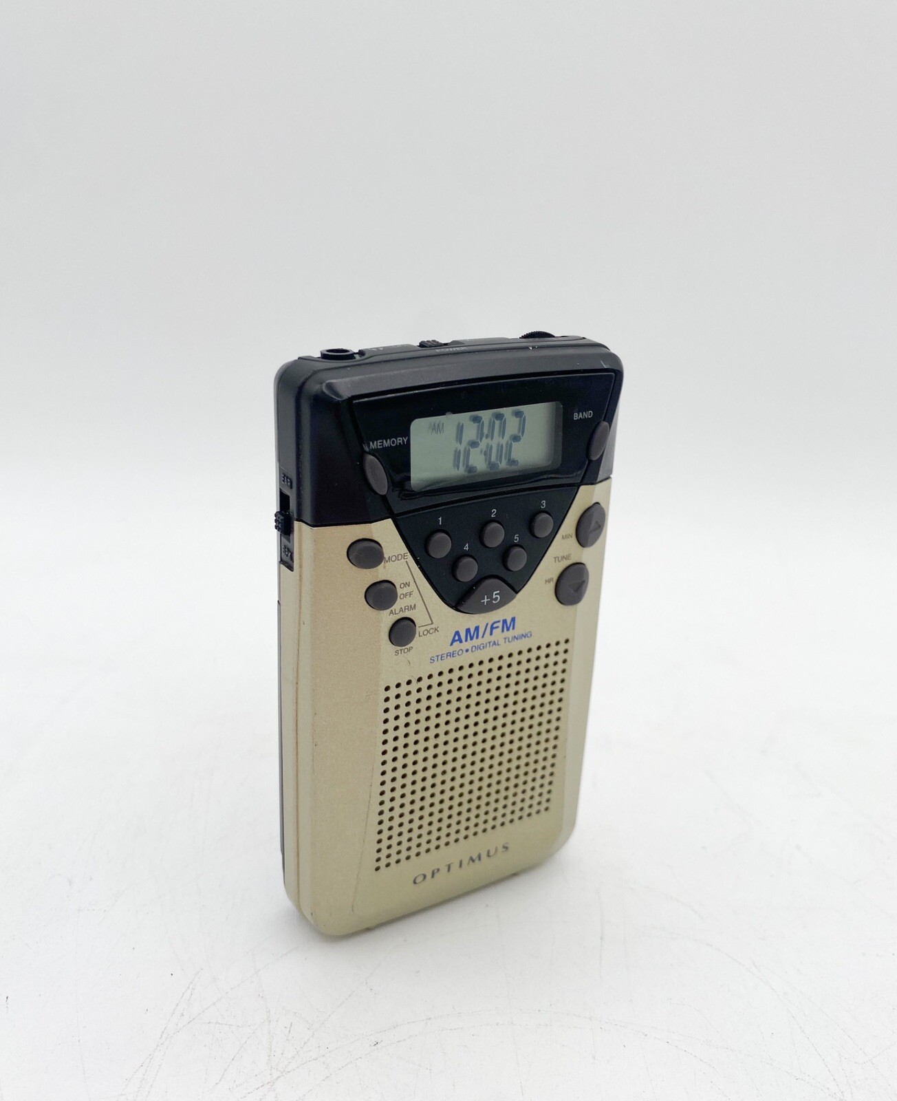 Optimus 12-792 Handheld Portable Digital Radio Alarm Clock AM/FM Tuner ...
