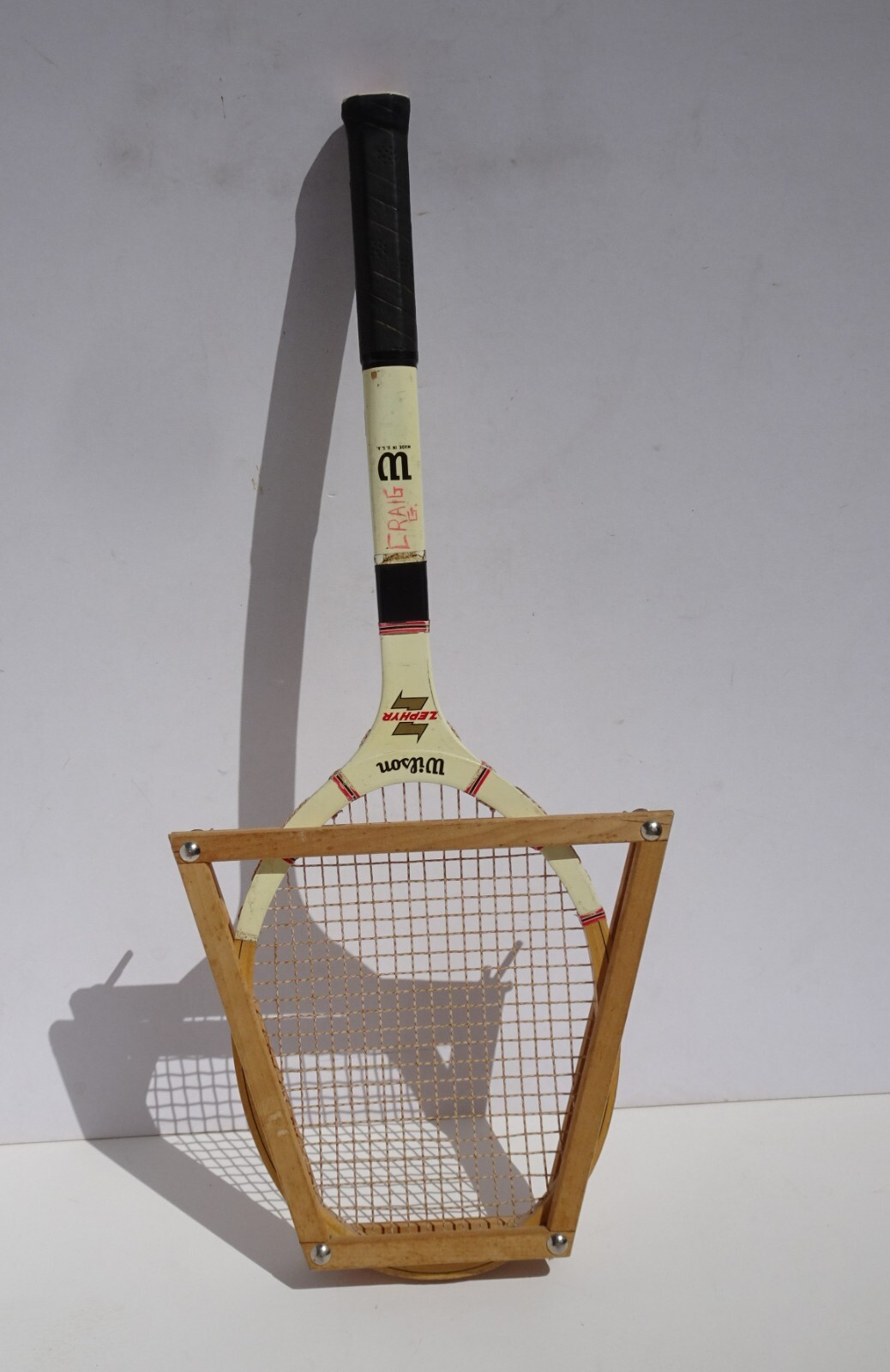 Vintage Wilson & Spalding Wooden Tennis Rackets with Cover Frame Press ...