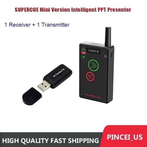 SUPERCUE Mini Intelligent PPT Presenter Remote Control Receiver and ...