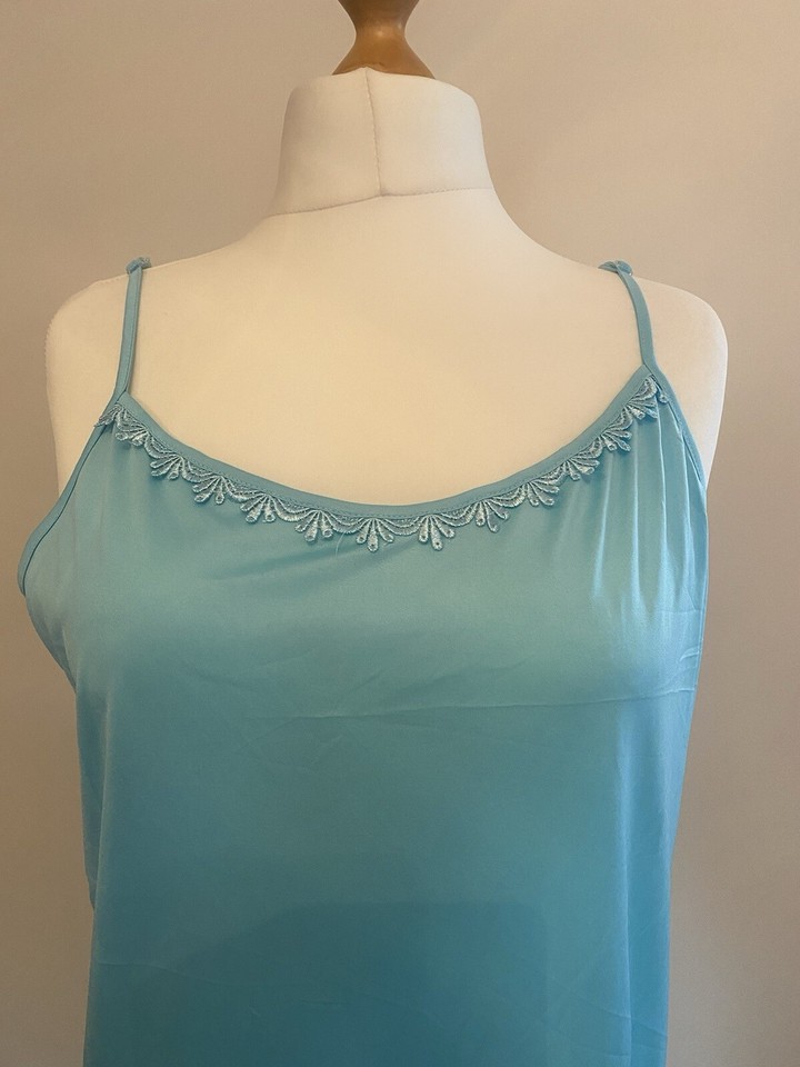 LADIES NIGHTIE ADJUSTABLE THIN STRAP STRETCH POLYESTER EXTRA LARGE | eBay