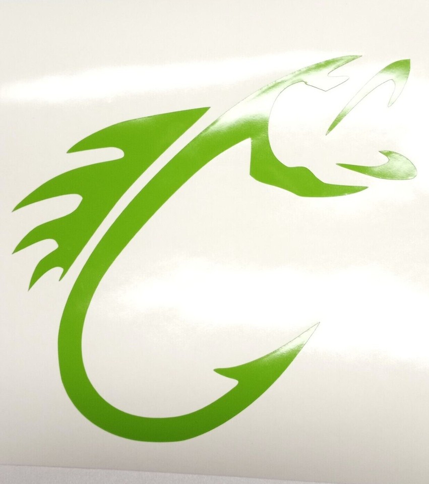 Fish Hook Vinyl Decal Car Truck Boat Laptop Fishing Sticker | eBay