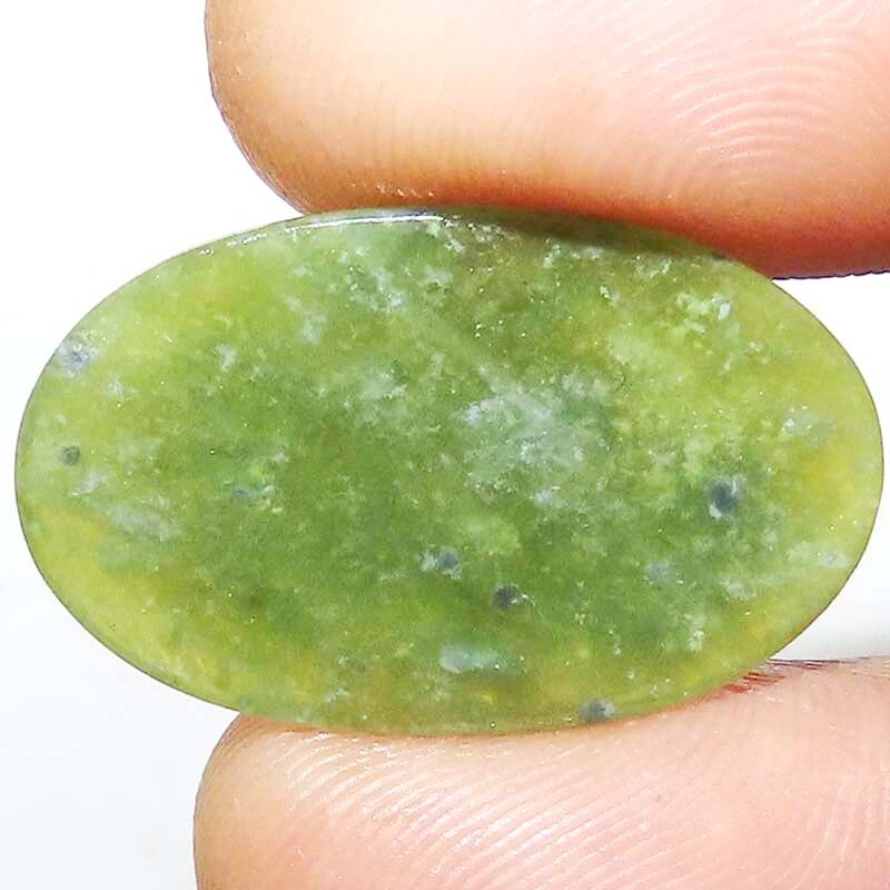 100% Natural Nephrite Opaque Oval Cabochon 25.70 CT 19x31x4mm Top Loose ...