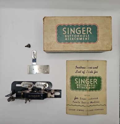 Singer Buttonhole Attachment No. 121795 Complete with Box And ...