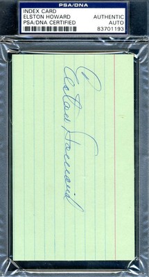 Elston Howard Psa/dna Authenticated Signed 3x5 Index Card Autograph | eBay