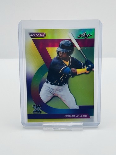 2024 Leaf Vivid JESUS MADE Rookie RC Yellow Refractor /10 🔥 | eBay