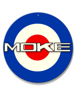 Mini Moke RAF Emblem Round Aluminum Sign - Aluminum - Made in the USA ...