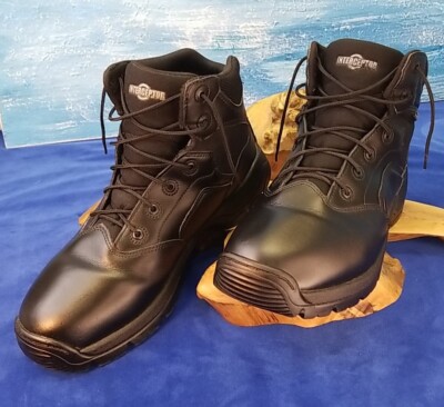 Interceptor Men's Black Leather Combat Boots US Size 13 Military ...