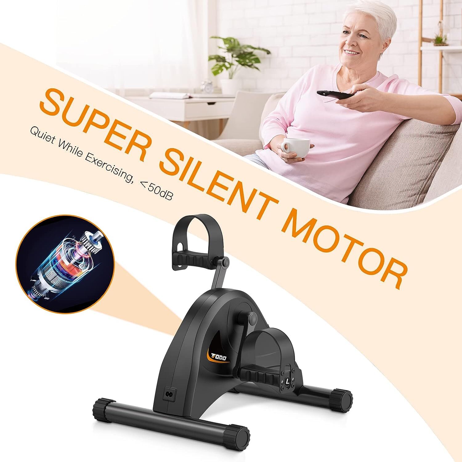 Under Desk Mini Exercise Bike - Arm and Leg Peddler Exerciser for ...