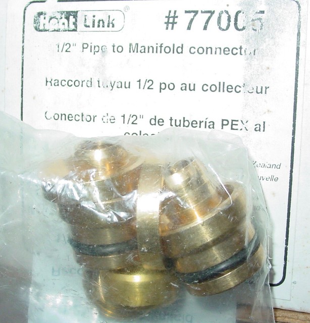 HeatLink 77022 3/4" PEX Pipe & Manifold Connector With Nut Kit - Part ...