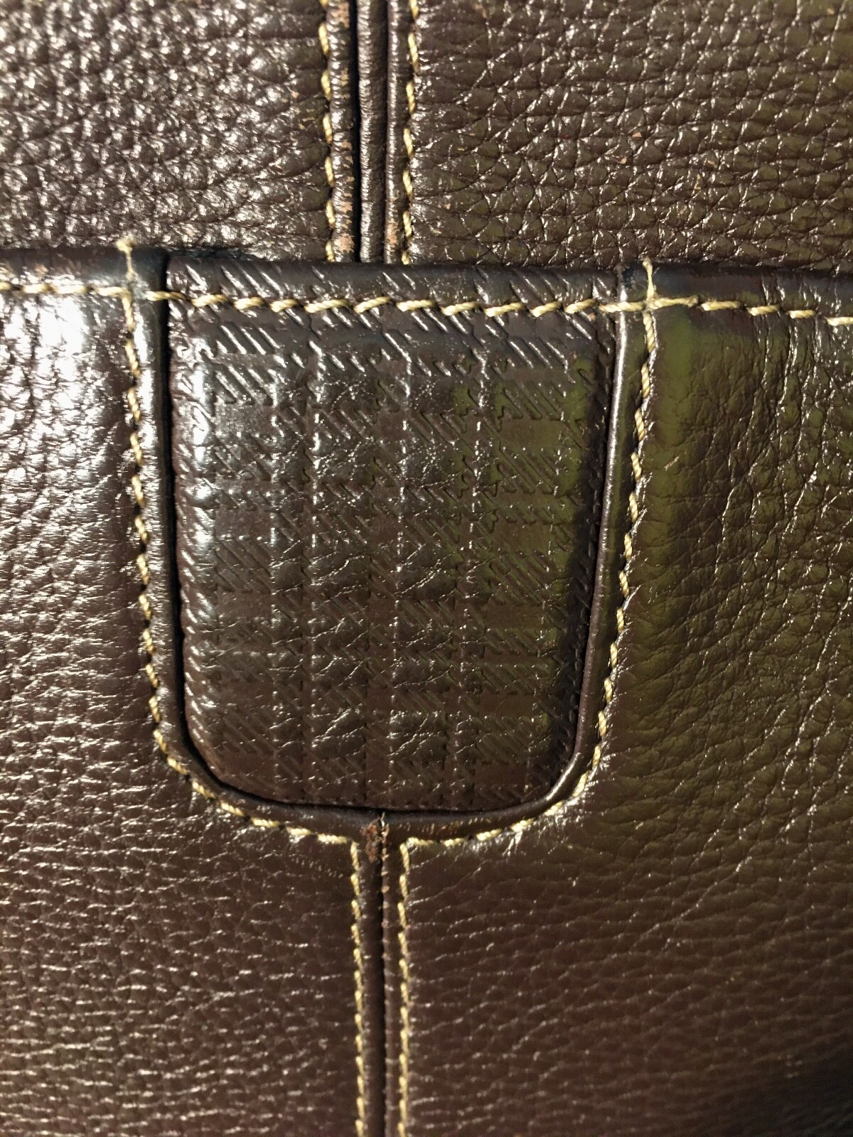 Boconi Brown Leather Slim Zipster Laptop Briefcase Messenger 16"x 11.5 ...