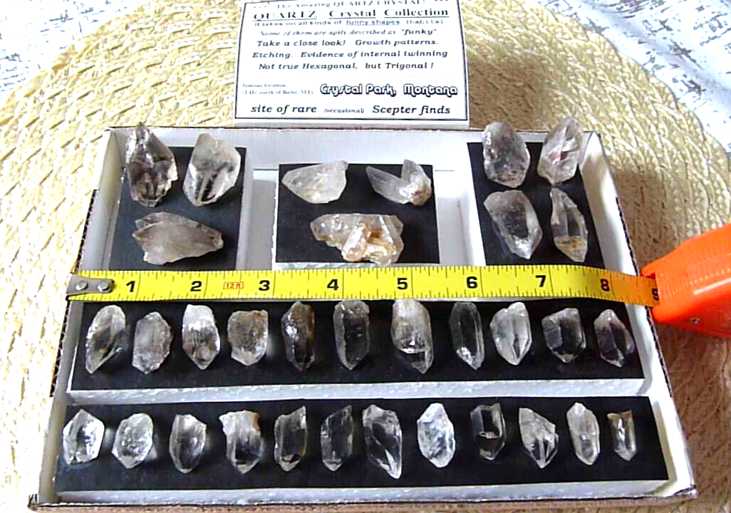 33 Quartz Crystal Mineral Collection Twin Trigonal Scepter Crystal Park ...