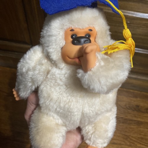 Vintage Russ Berrie Gonga Gorilla Graduate 9" Plush Thumb Sucking ...