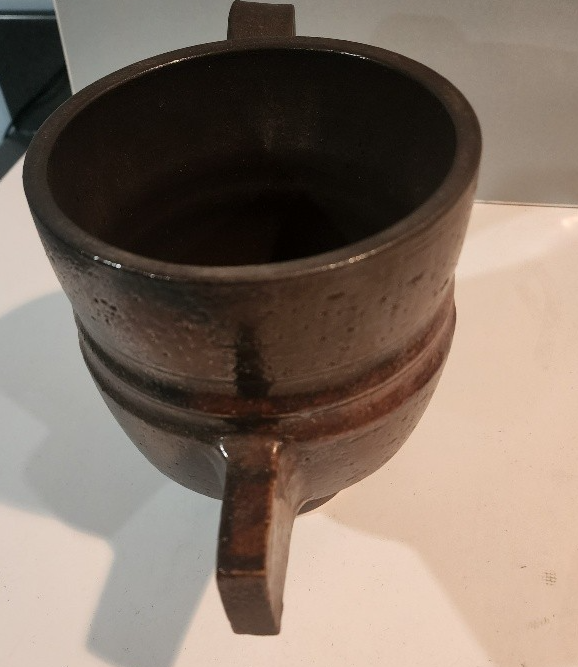 Vintage Cast Iron Lead Melting Pot Crucible with Spout & Handle – 7"x6 ...