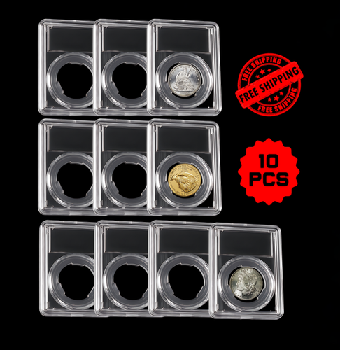 10 PCS 38mm Premium Acrylic Coin Slab Holder Ring for Silver Dollars | eBay