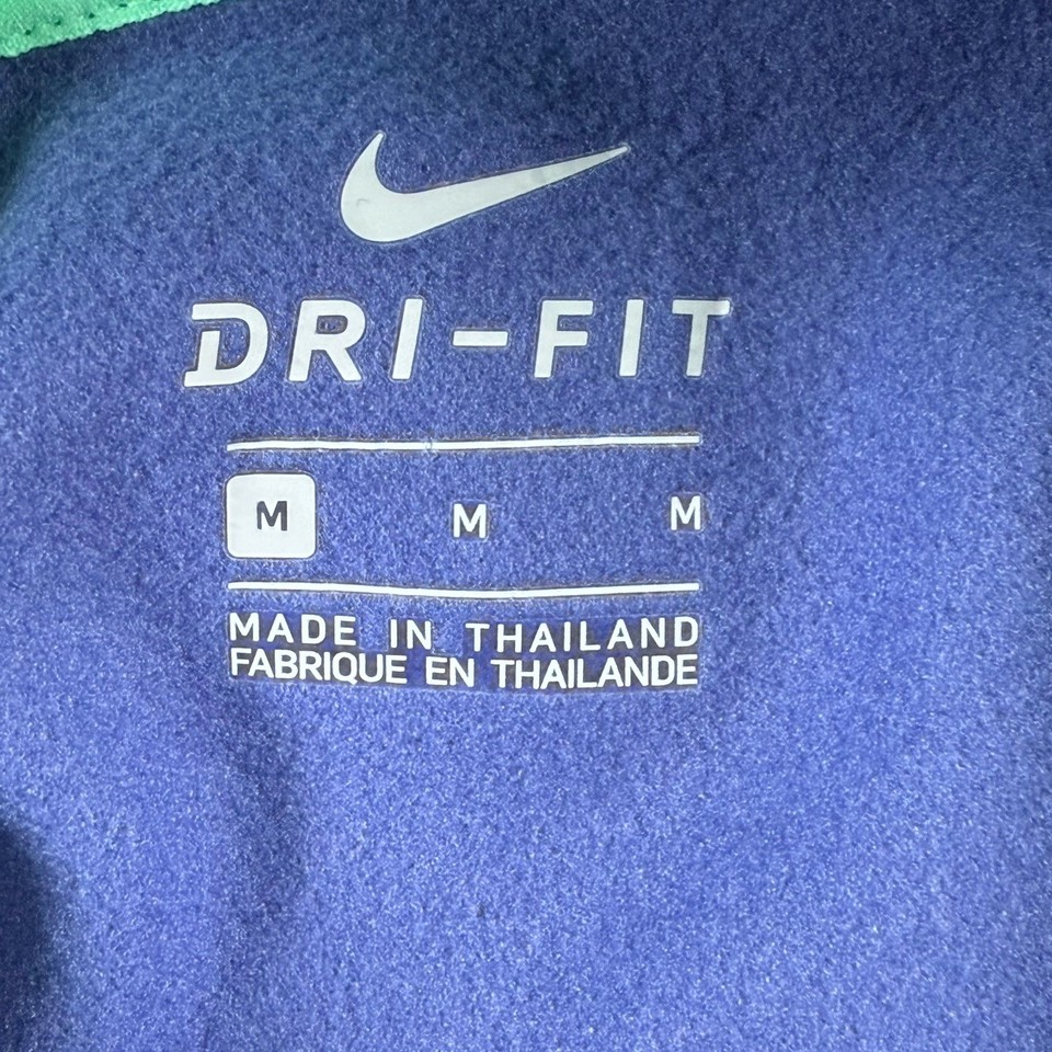 Nike Dri Fit Youth Boys Hoodie Pullover Purple Neon Green Logo Size M ...