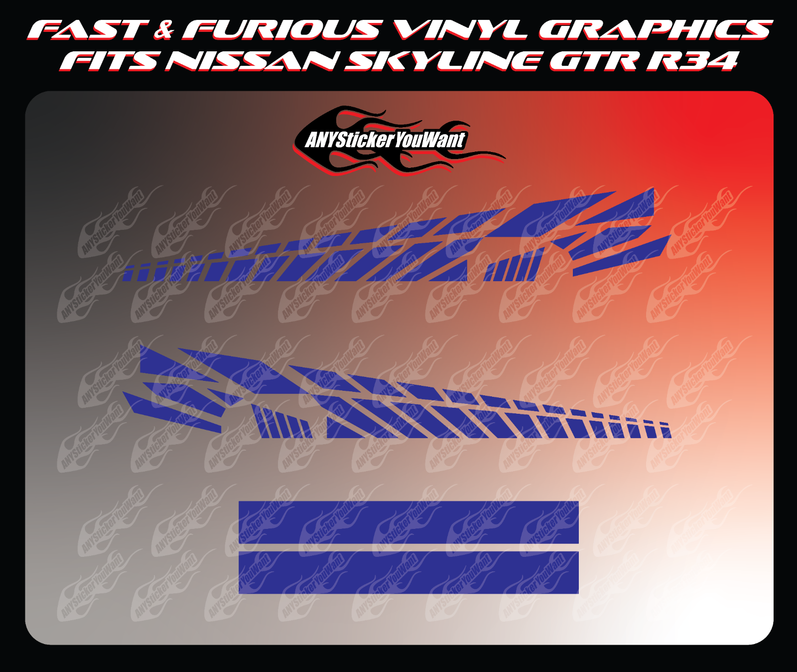 2 Fast 2 Furious Skyline Decals
