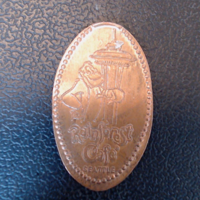 ORANGUTAN Rainforest Cafe Seattle Space Needle - Press Coin Elongated ...