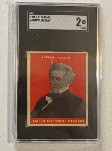 1932 R114 U.S. Caramel Presidents Andrew Jackson Red President SGC 2 ...