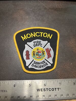 Vtg Canadian Obsolete Fire Department Patch Moncton | eBay