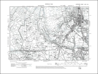 Old map of Ramsbottom, Hazlehurst, Lancashire 1912: 79SE repro | eBay