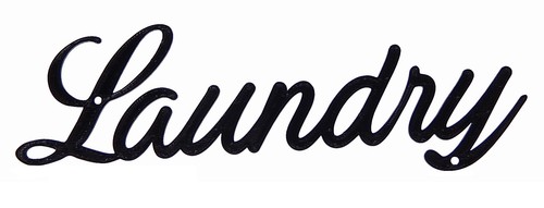 Laundry Room Word Art Sign Home Decor Wall Hanging Cursive Script ...