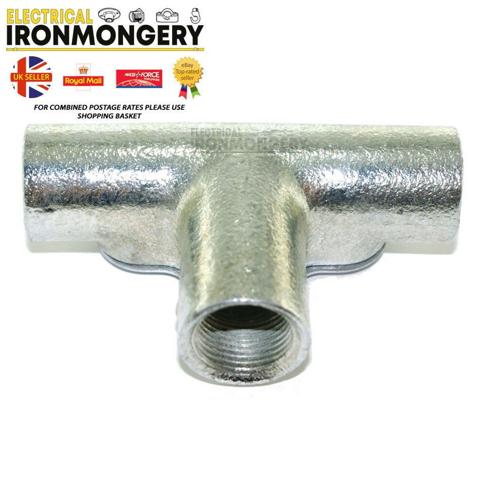 20mm Metal Conduit Boxes, Bends, Elbow, Tees, Fittings Galvanised | METPRO Brand | eBay UK