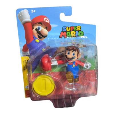 Super Mario Bros. Action Figure Running Mario With Coin - Jakks Pacific ...