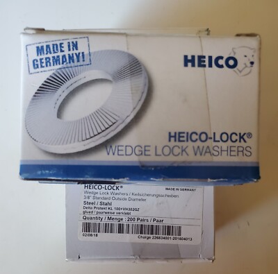 BOX OF 200 HEICO HLS-3/8" HEICO-LOCK WEDGE LOCK WASHER | eBay