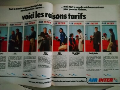 Publicité Vintage Advertising AIR INTER (Mai 1976) PUB aviation | eBay