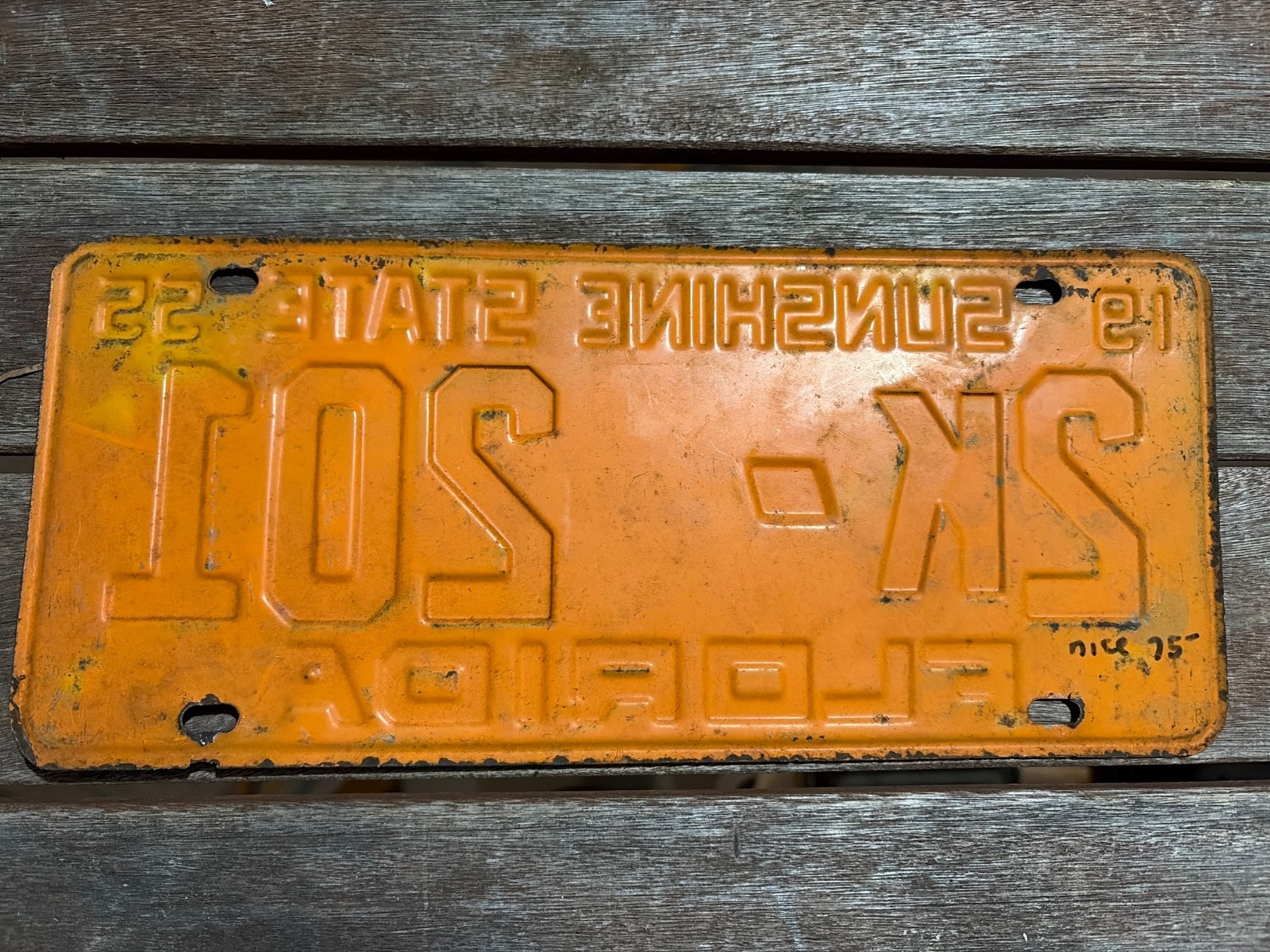 Florida License Plate Tag 1955 55 2K 201 Duval County Sunshine State | eBay