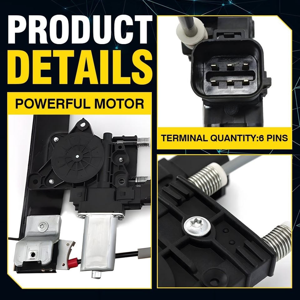 For Jaguar Xf X250 2008-2015 Front Right Window Regulator Rhs Drivers ...