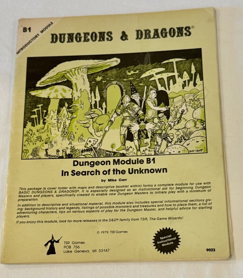 Advanced Dungeons & Dragons. Adventure Modules B1 and B2 1979 & 1980 ...