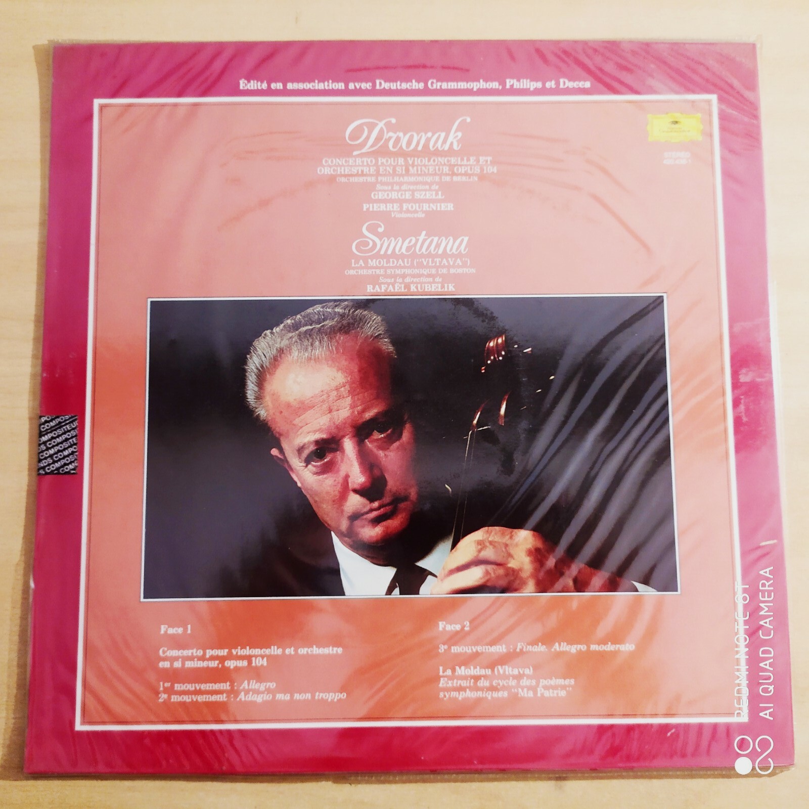 LP 33rpm PIERRE FOURNIER Concerto For Cello DVORAK SZELL FRENCH DG ...